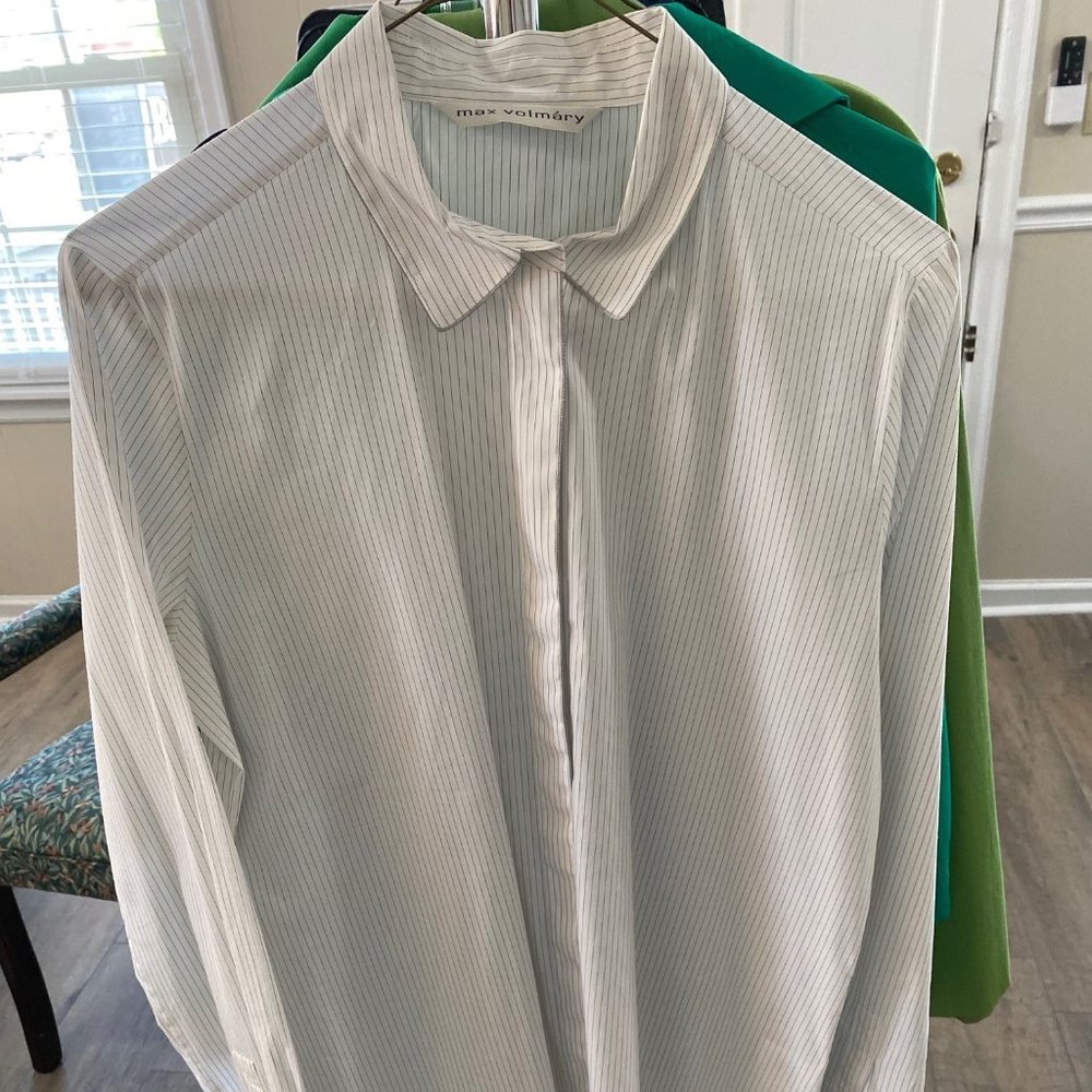 Max Volmary Womens White Button Down Long Sleeve Dres… - Gem